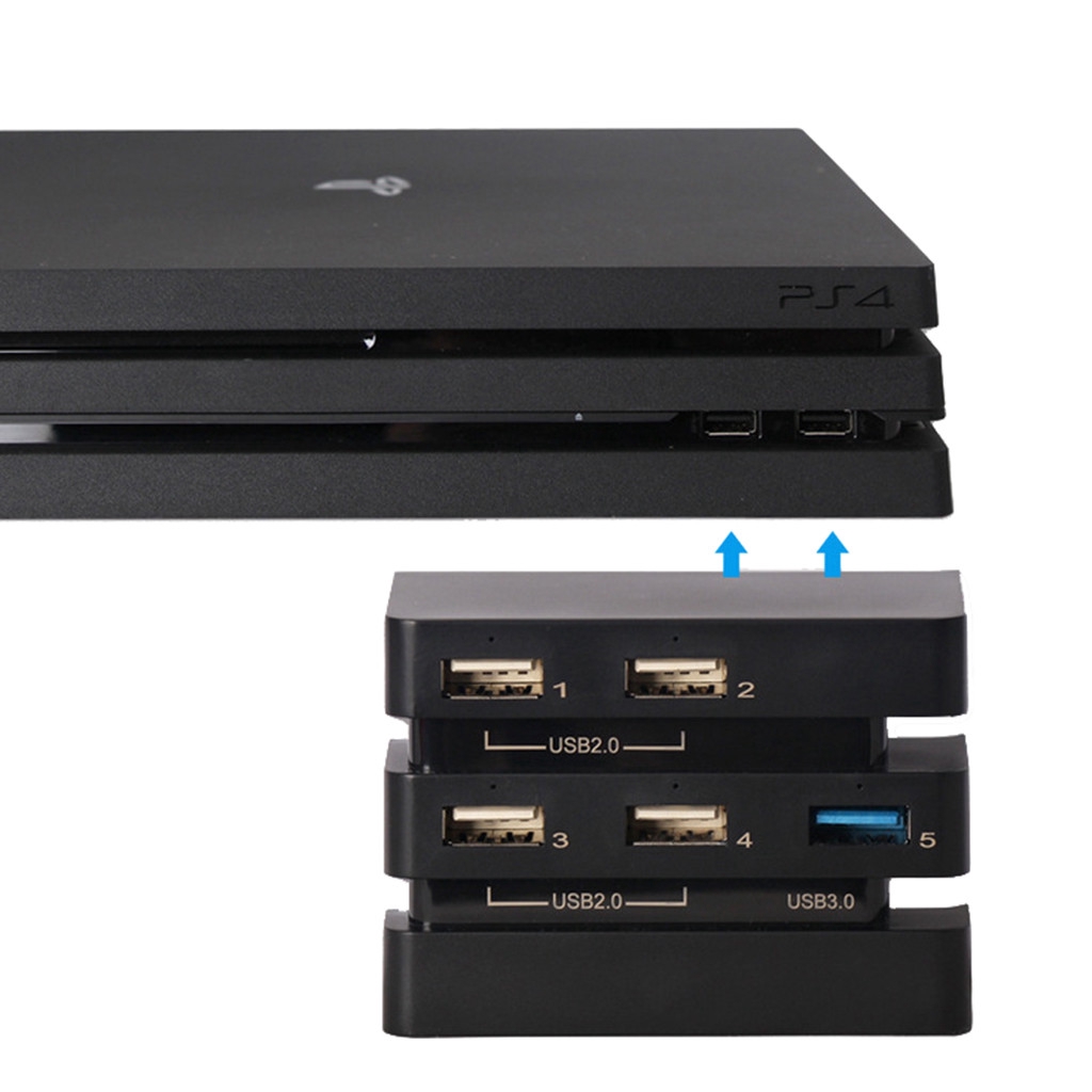 chronic☺USB 3.0 Expansion Adapter HUB Sony PlayStation 4 PS4 Pro Gaming ...