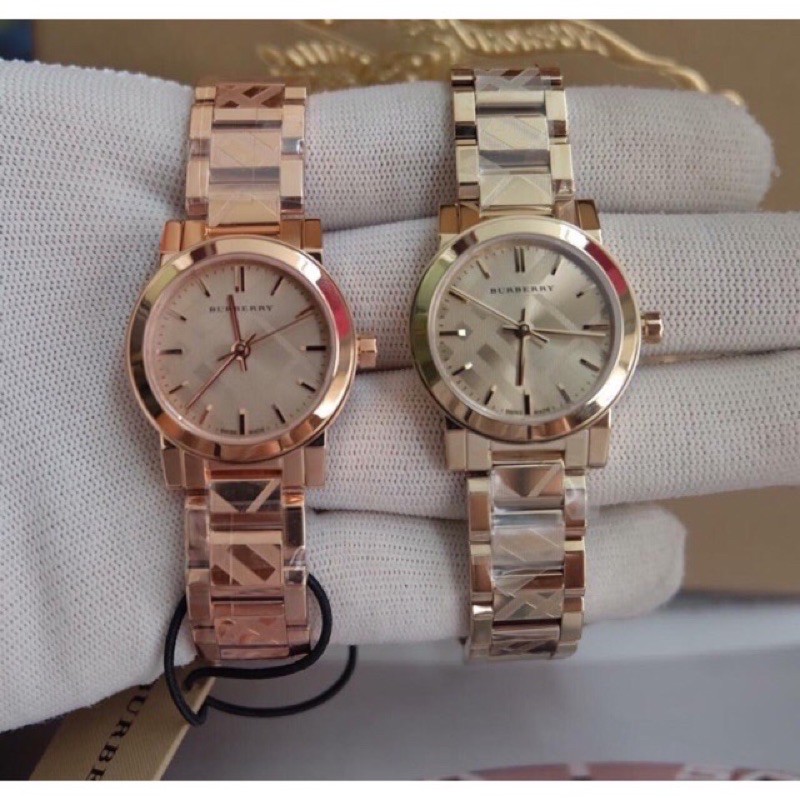 BU9215 BURBERRY ตัวเรือนและสายสีโรสโกลด์ Case Diameter 26 millimetres ...