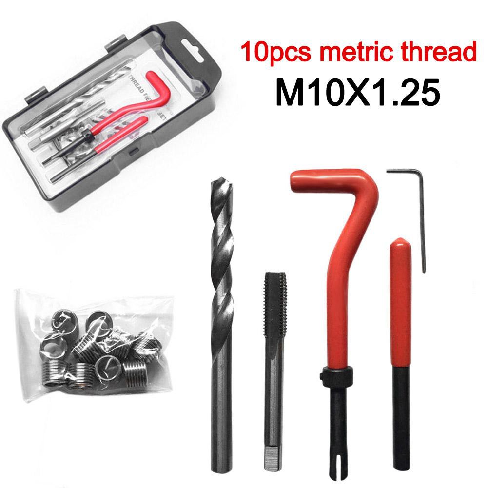 HIGHPLES 15pcsset Car Helicoil Thread Repair Kit M10x1.01.251.5 w 10 ...