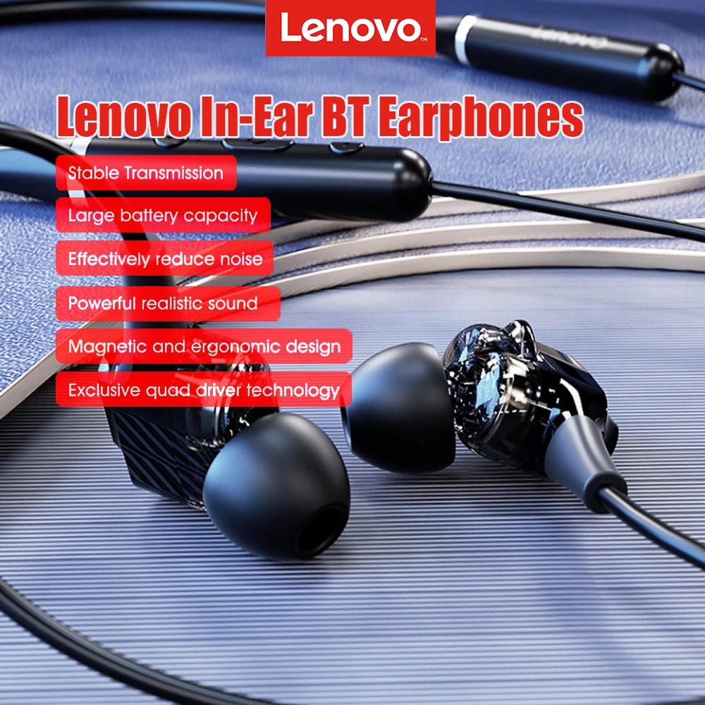 Lenovo Xe66 ชุดหูฟังบลูทูธ V5.0 ไร้สายพร้อมไมโครโฟนตัดเสียงรบกวน - buyit1.th - ThaiPick