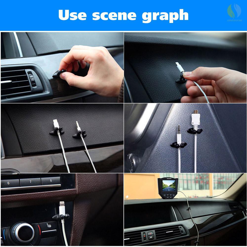 8pcs Car Adhesive Wire Cord Clip Cable Holder Tie Fixer Line Organizer ...