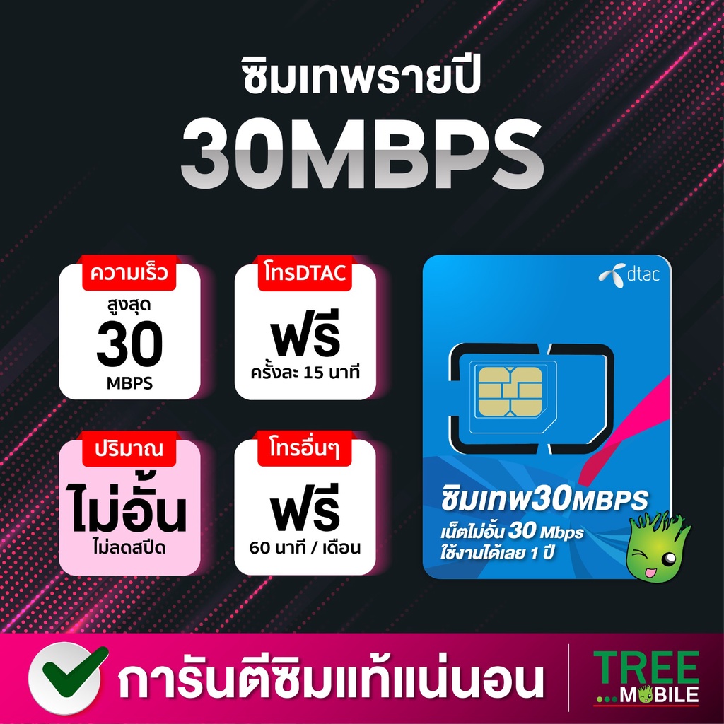 ซิมเทพดีแทค เน็ตไม่อั้น 30Mbps ไม่ลดสปีด ซิมเทพดีแทค ซิม simเทพ ซิมเทพdtac ซิมรายปี ซิมเน็ตรายปี ...