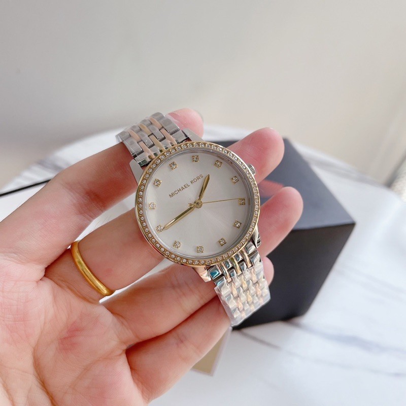 ผ่อน0%~แท้100%???? นาฬิกาข้อมือ สีเงิน/ rose 2กษัตริย์ Michael Kors ...