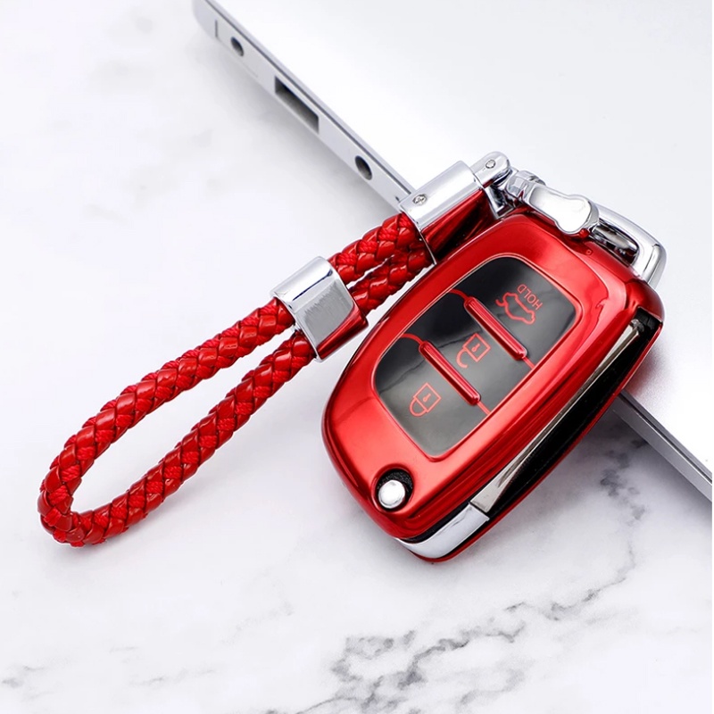TPU Car Folding Key Case Cover Keychain for Hyundai I10 I20 Ix25 Ix35 ...