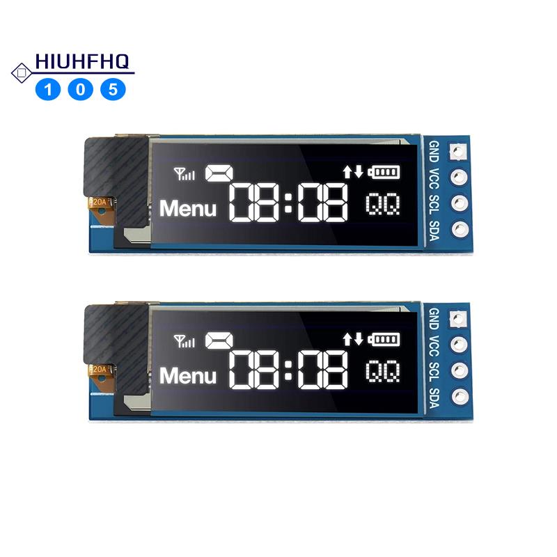 บอร์ดหน้าจอ OLED ไดรเวอร์ IIC I2C เรืองแสงในตัว 0.91 นิ้ว สําหรับ ...