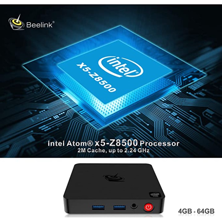 Beelink T4 Pro Mini PC Windows 10 Celeron N3350(up to 2.4GHz) 4G DDR64G eMMC 2.4G5G WiFi Mini ...