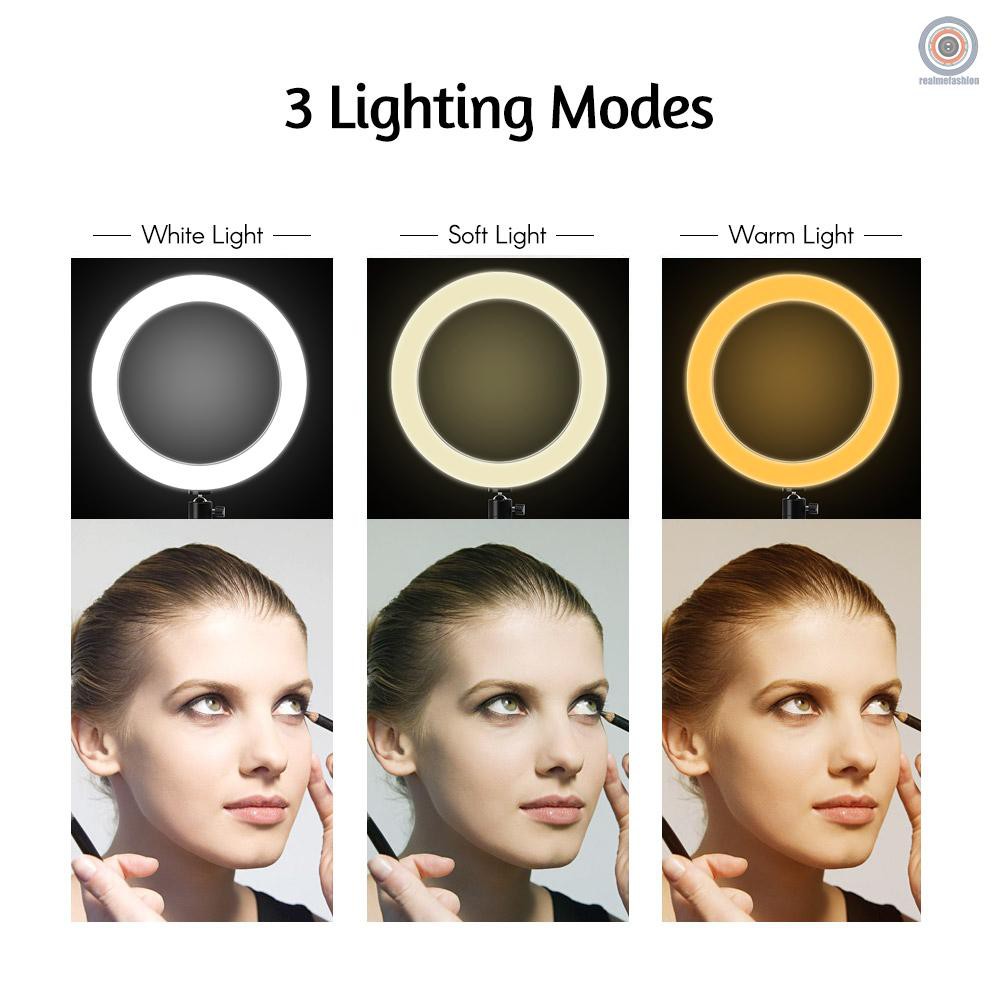 Rmf26cm/10 Inch 3200k-5600k Bi-color โคมไฟวงแหวนสําหรับถ่ายภาพ 12w ...