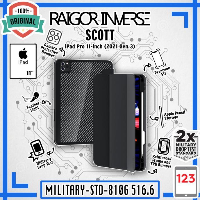 เคสคาร์บอน สําหรับ iPad Pro 11 นิ้ว 2021 Raigor Inverse Scott ...