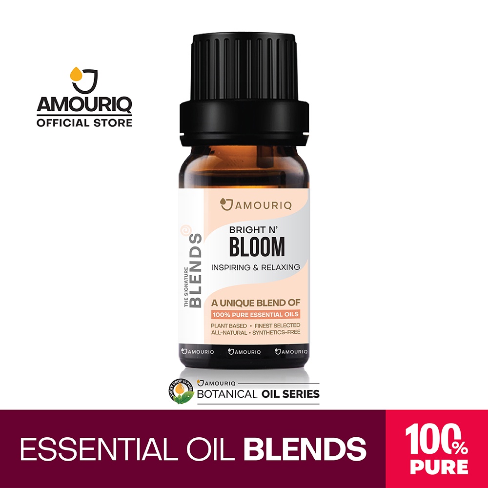 น้ำมันหอมระเหย บริสุทธิ์ แท้ 100% Pure Essential Oil Blend BRIGHT N' BLOOM Aromatherapy Diffuser ...