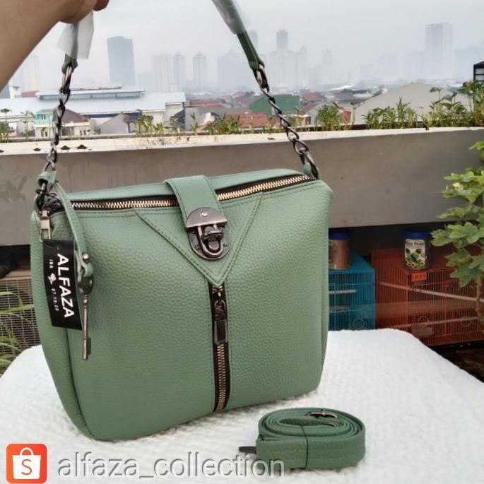 Alfaza กระเป๋าสะพายไหล่ สะพายข้าง หนังเทียม ลายกบ สีส้มRa8 - amyjamekstorekx.th - ThaiPick