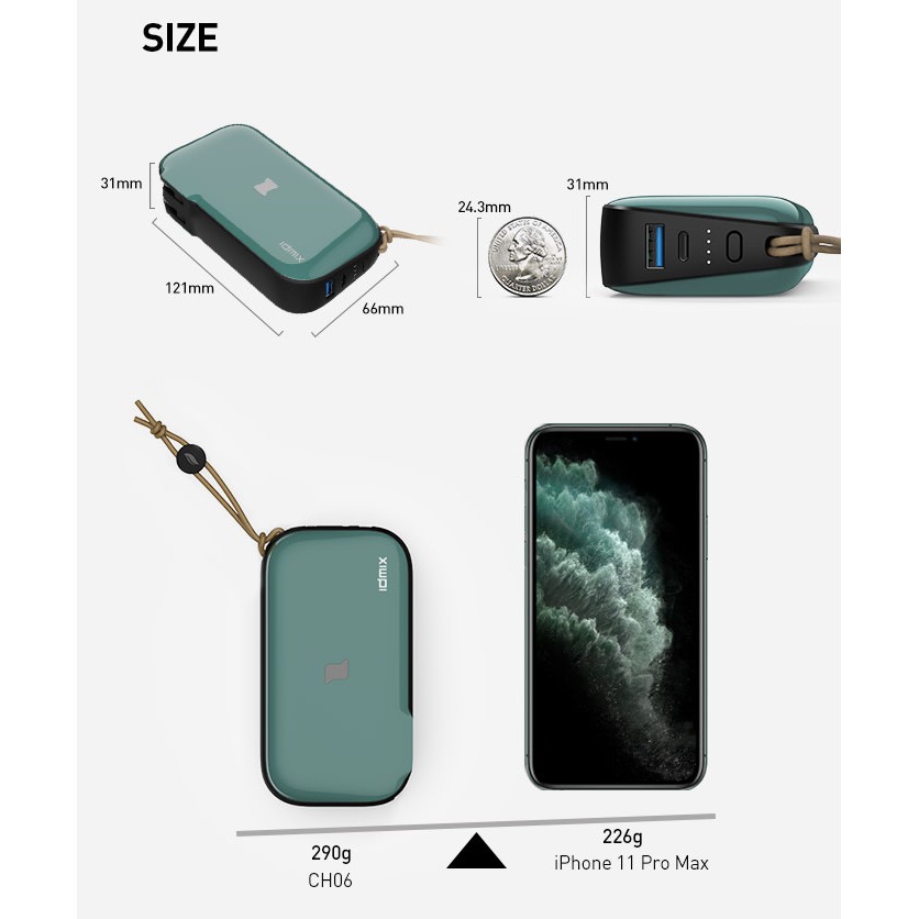 พาวเวอร์แบงค์ IDMIX CH06 Mr. Charger 4in1 Multifunction Wireless ...