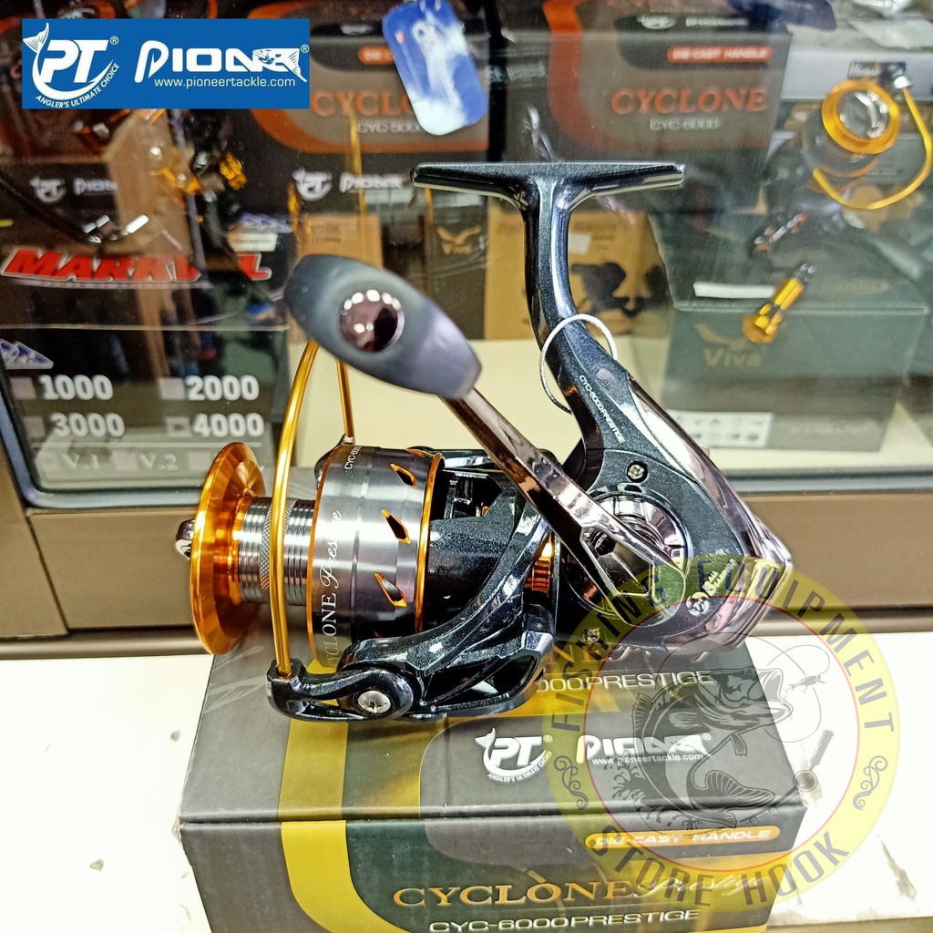 รอกตกปลา PIONEER รุ่น CYCLONE Prestige เบอร์-4000-5000-6000 หมุนซ้าย ...
