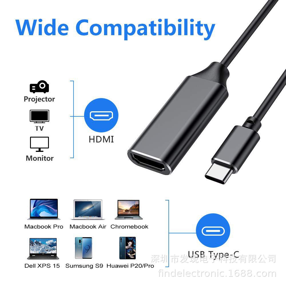 ร้านไทย อะแดปเตอร์แปลง Type-C เป็น Hdmi Usb 3.1 Usb C ตัวผู้ เป็น Hdmi ตัวเมีย 4k Type-C to Hdmi ...