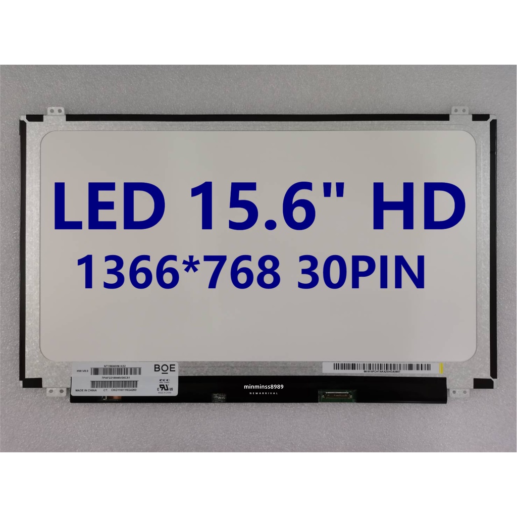 จอโน๊ตบุ๊ค NOTEBOOK LED15.6 SLIM 30pin HD 1366768 หูบนล่าง(N156BGA-EA2 REV.C1)(NT156WHM-N32 V8.0 ...