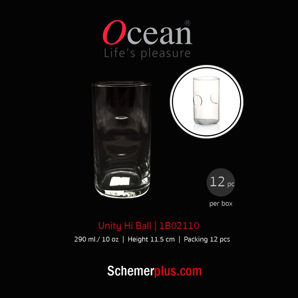 แก้วไฮบอล OCEAN GLASS B02110 Unity Hi Ball 10 oz. | 12 pcs./box ...