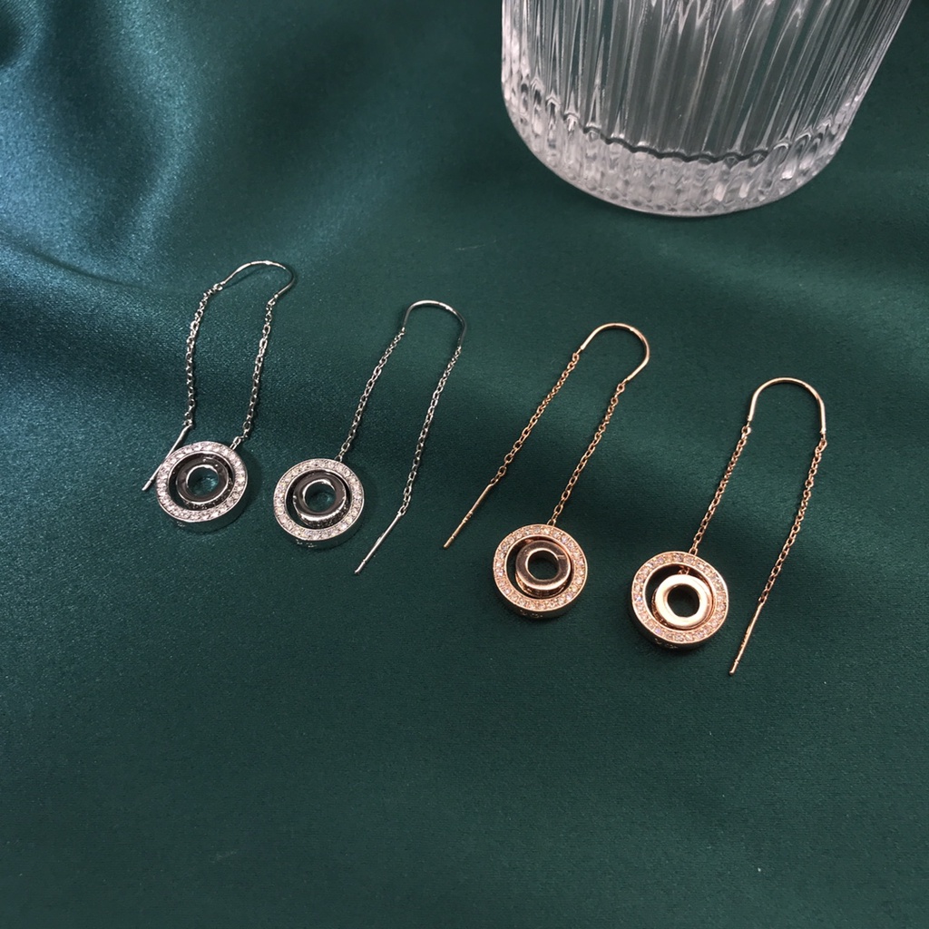 สินค้าใหม่ Shijia ต่างหูเข็มเงิน 925 ไม่ทําให้เกิดอาการแพ้ เรียบง่าย ...