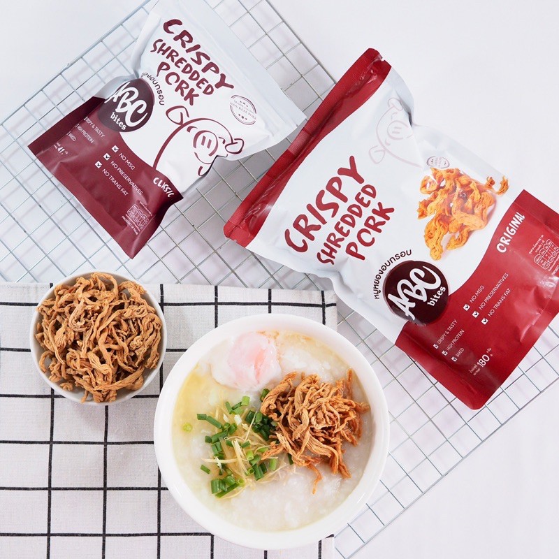 แพ็ค 12 หมูหยองกรอบ ABC bites กรอบอร่อย ไร้มัน ไร้สารกันบูด - abcbites ...