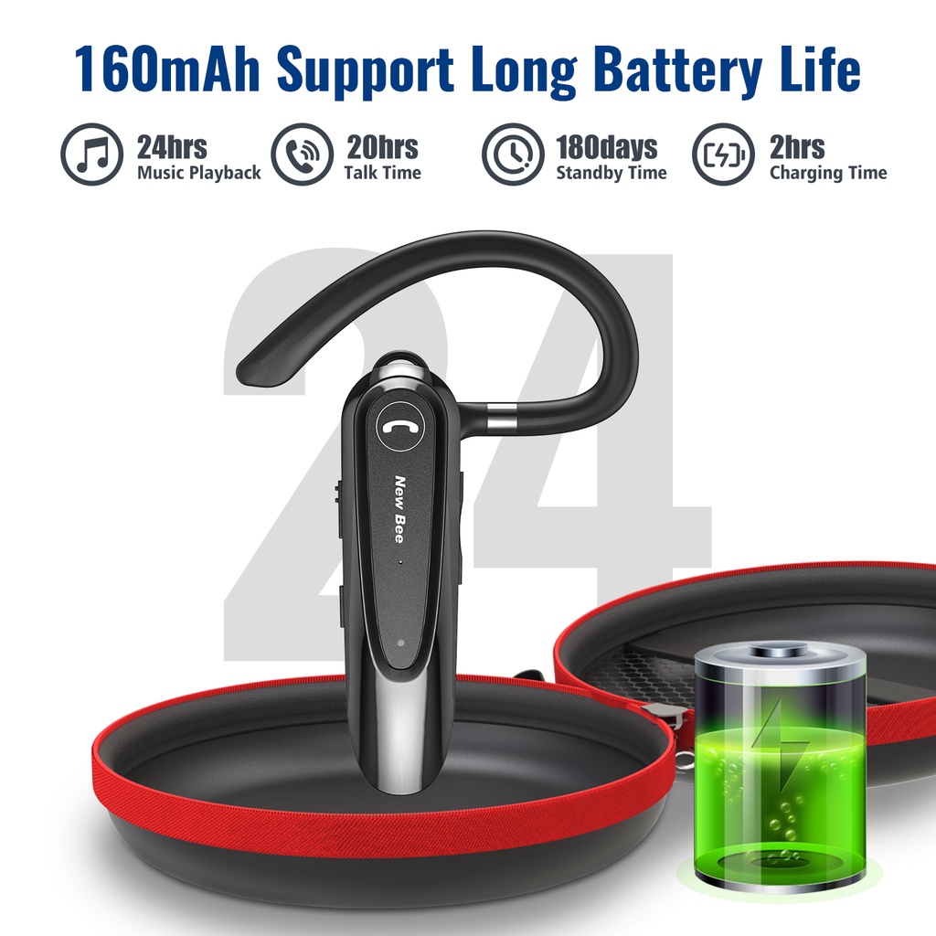 wNew Bee B45 Bluetooth 5.0 Headset Wireless Earphone Headphones with ...