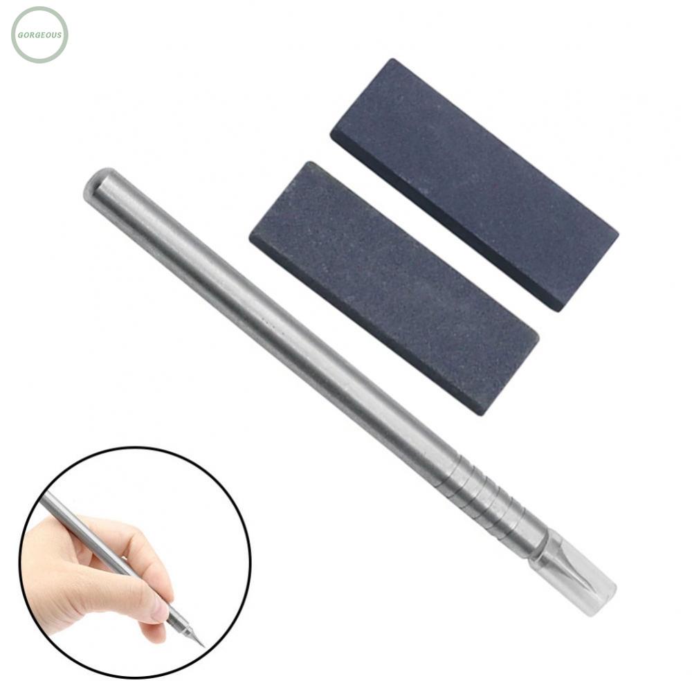 GORGEOUSModeling Scriber Engraved Needle Pen with 2 Sharpening Stone ...