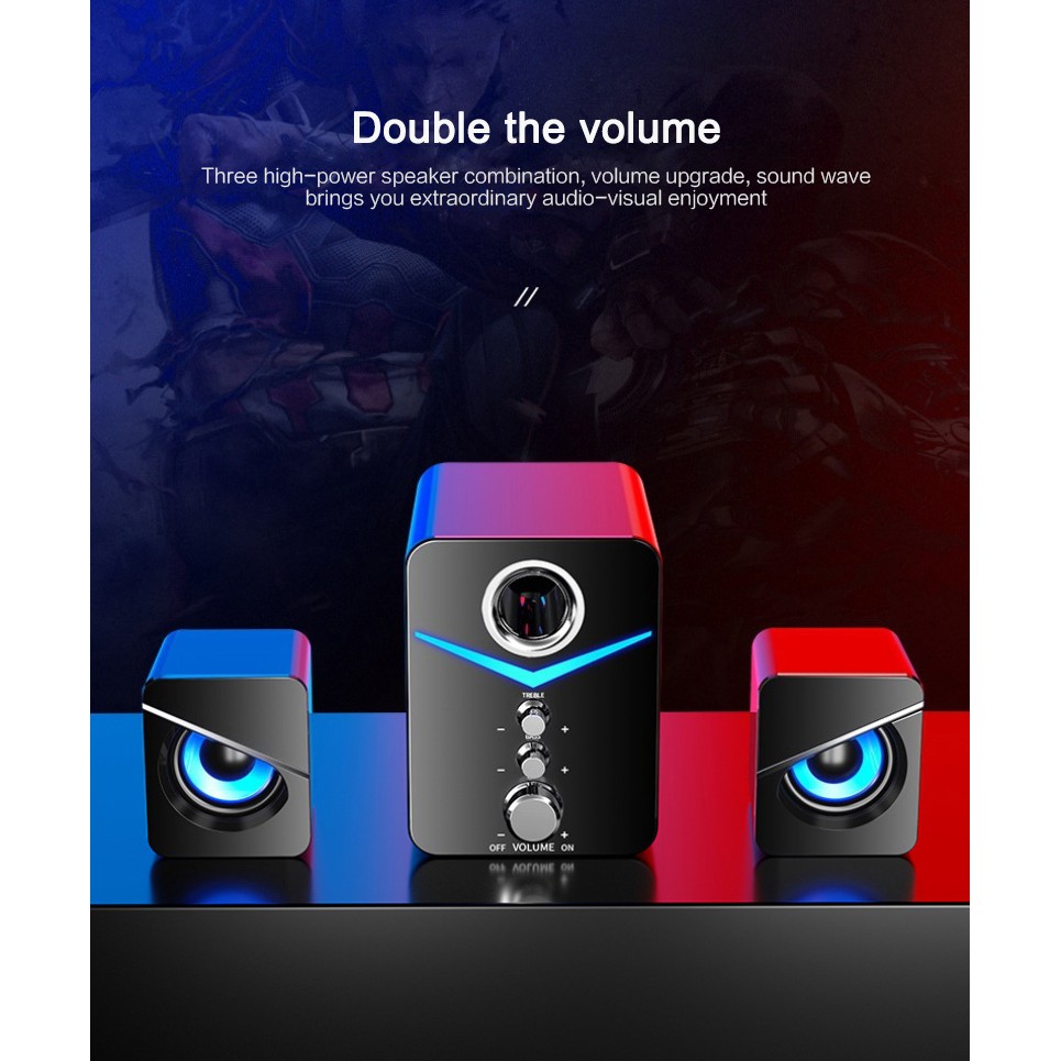 ลำโพงคอมพิวเตอร์ 3pcs Surround Bass Stereo Portable Computer Speaker ...
