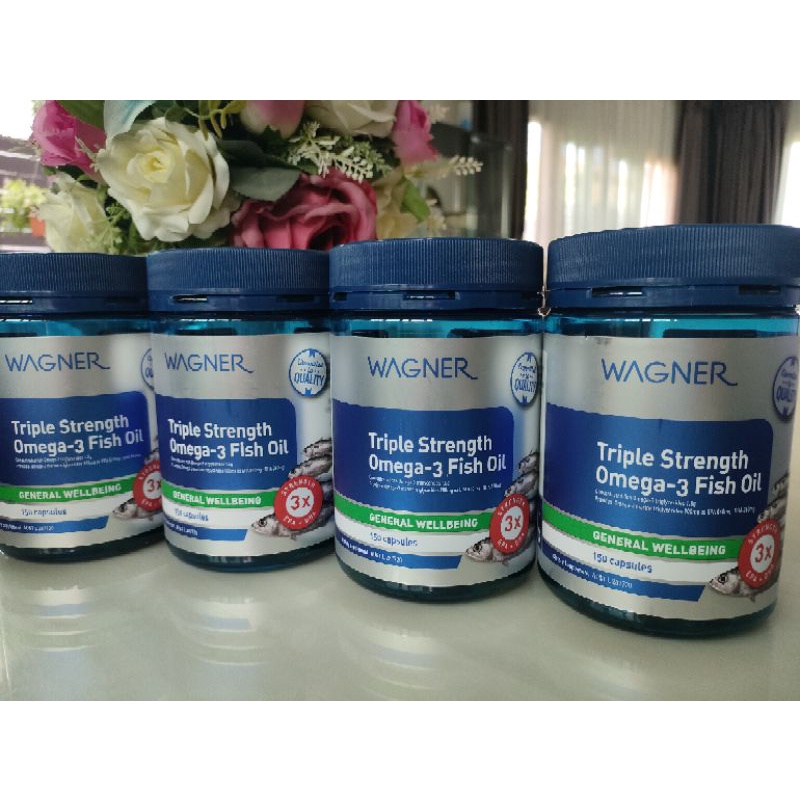 ขายดี น้ำมันปลาสูตรเข้มข้น 3 เท่า Wagner Triple Strength Omega-3 Fish ...