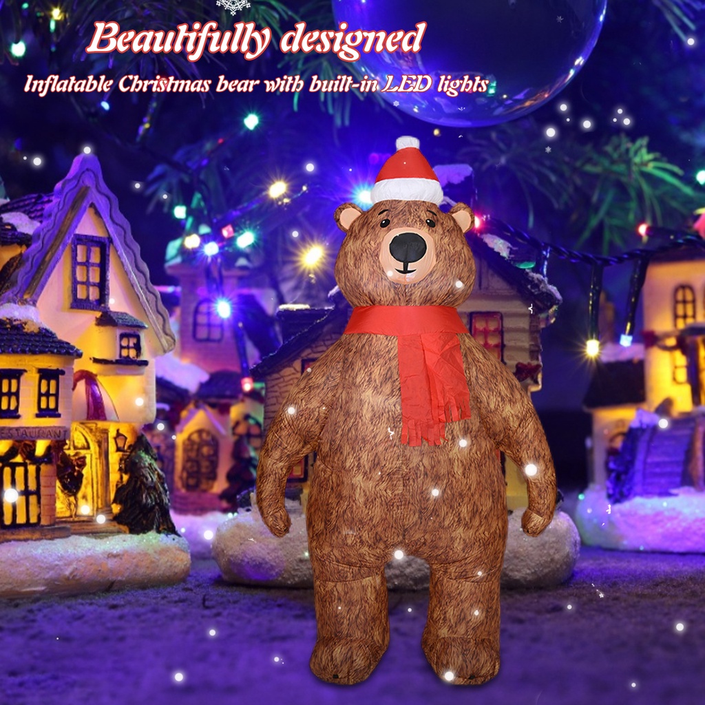 B2.1m Inflatable Bear Malls Storefront Welcome Sign Xmas Ornaments Kids ...