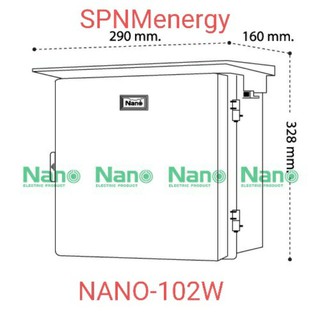 ตู้ไฟ ตู้กันน้ำพลาสติก NANO ฝาทึบ เปิด-ปิดได้ แบบมีหลังคา (1 ชิ้น/กล่อง ...