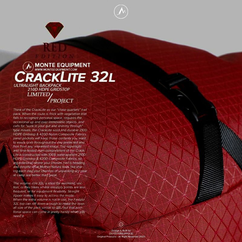 Monte ULTRALIGH 32 LITER MONTE CRACK LITE LIMITED BACKPACK / ULTRALIGHT ...