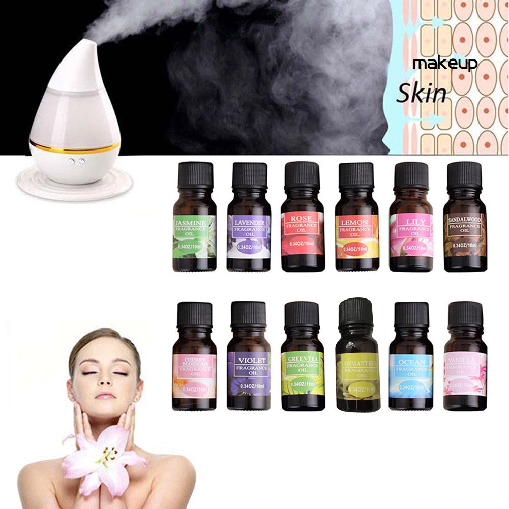 【MK】10ml Natural Water Solubility Pure Essential Oil Therapeutic Plant ...