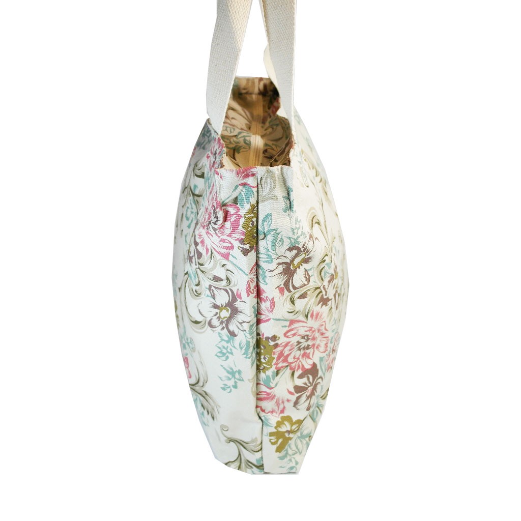 ATIPA กระเป๋ามีซิป ลายดอก กระเป๋าหิ้ว Tote Bag (Size L) - atipabangkok ...