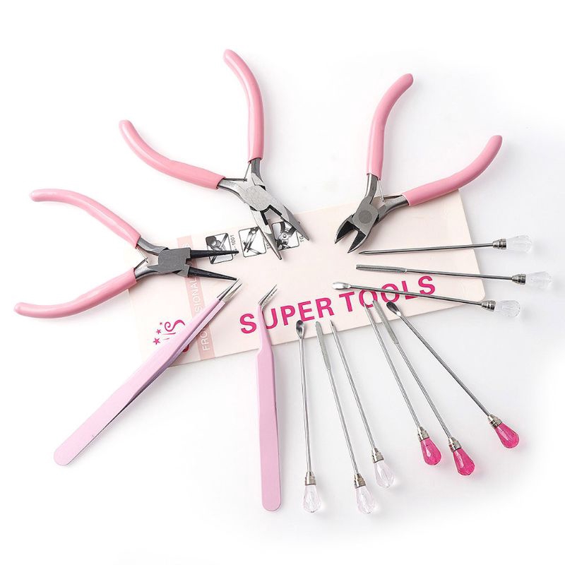 8Pcs Silicone Resin Tools Set Stirring Needle Spoon Plier Tweezer ...