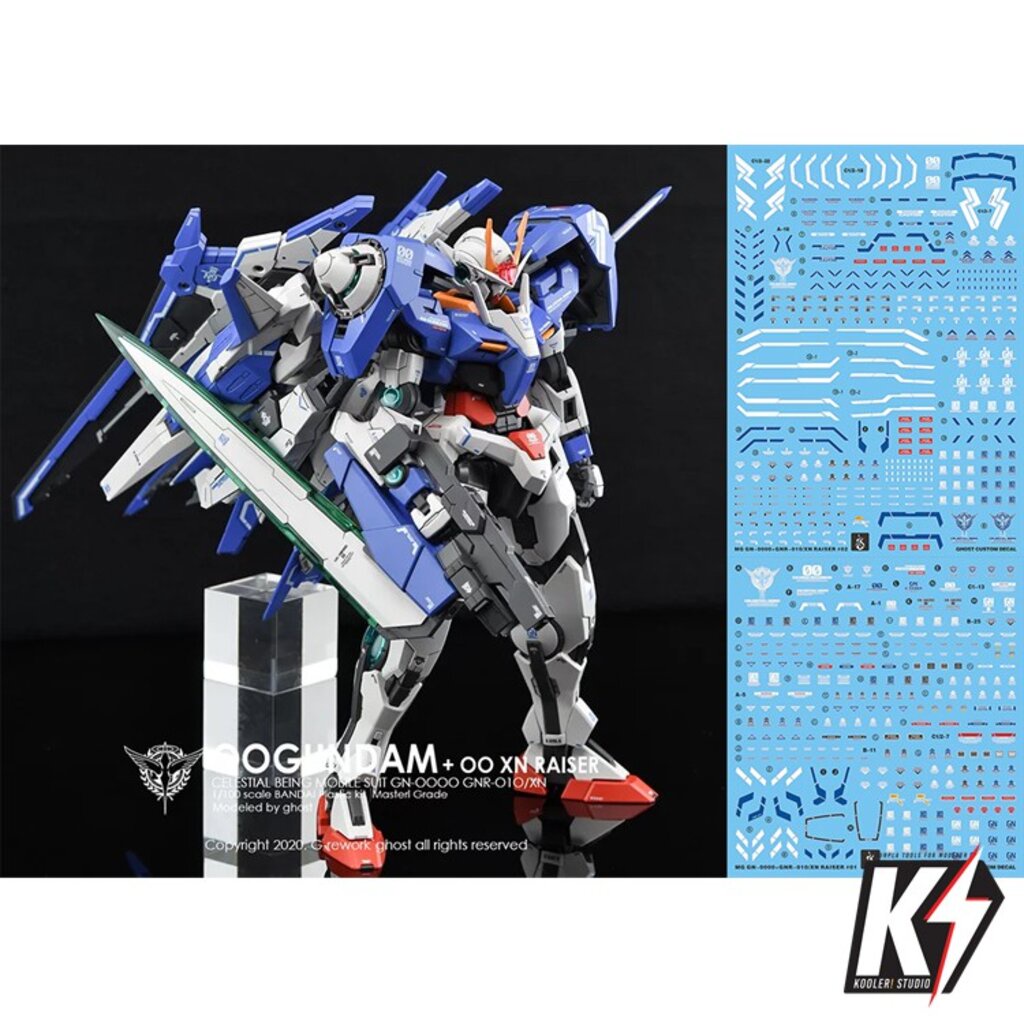Waterdecal CG MG 00 XN Raiser 01#ดีคอลน้ำสำหรับติดกันพลา กันดั้ม Gundam ...