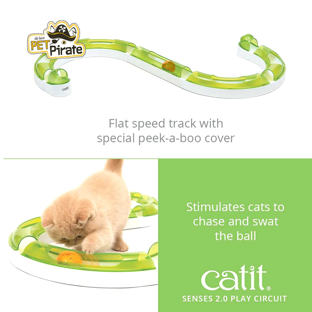 Catit Play Circuit ของเล่นแมวสุดฮิต รางบอลแมวแคทอิท แบบรางเรียบ ของเล่น ...