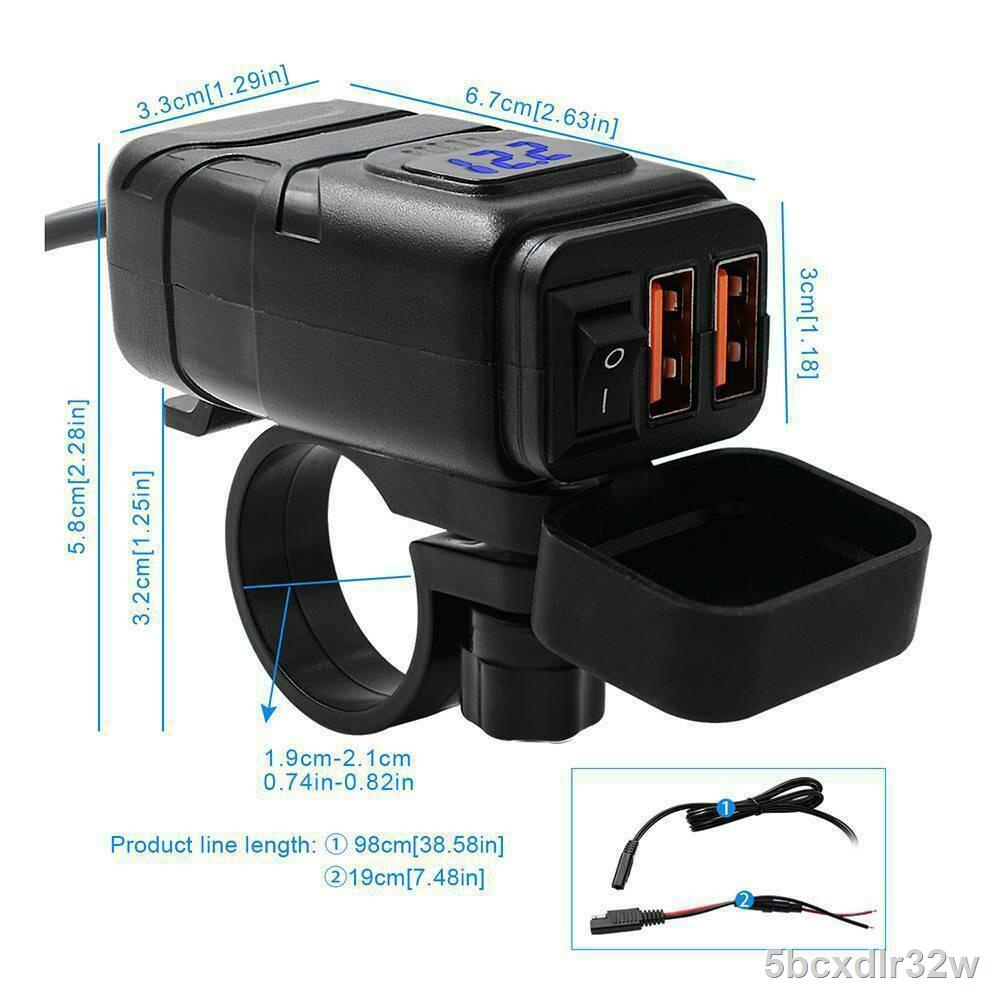 Dual USB Port Motorbike Motorcycle Charger Power Adapter Socket ...