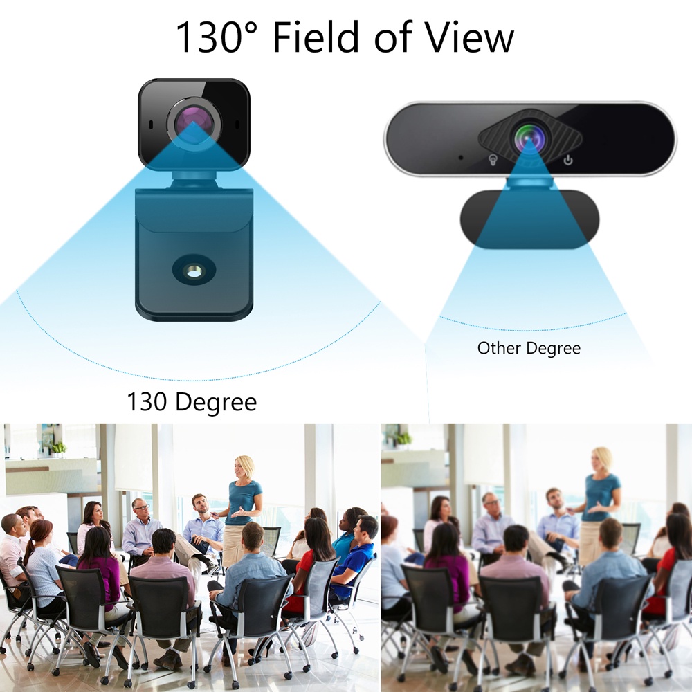 HD 1080P Webcam Computer PC WebCam With Microphone Rotatable USB Mini ...