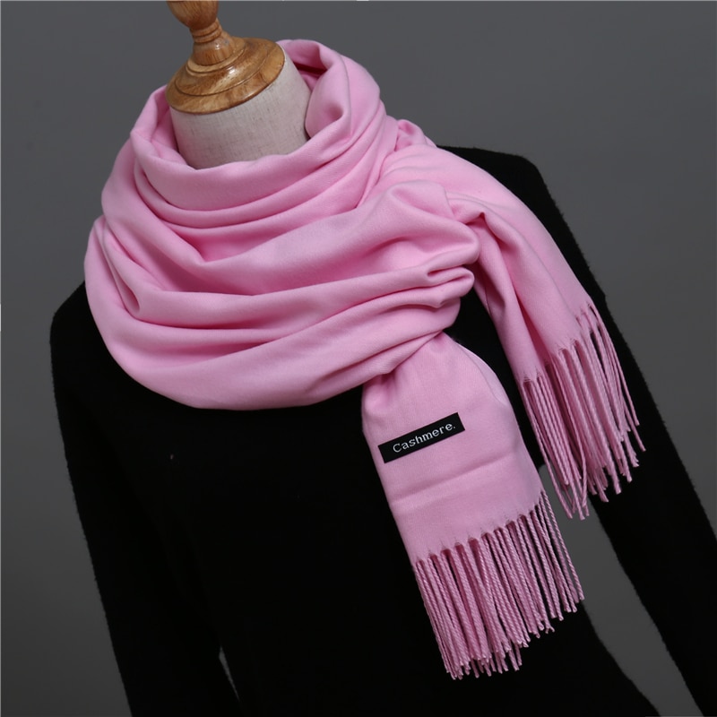 Please COD 2020 winter scarf for women shawls and wraps fashion solid ...