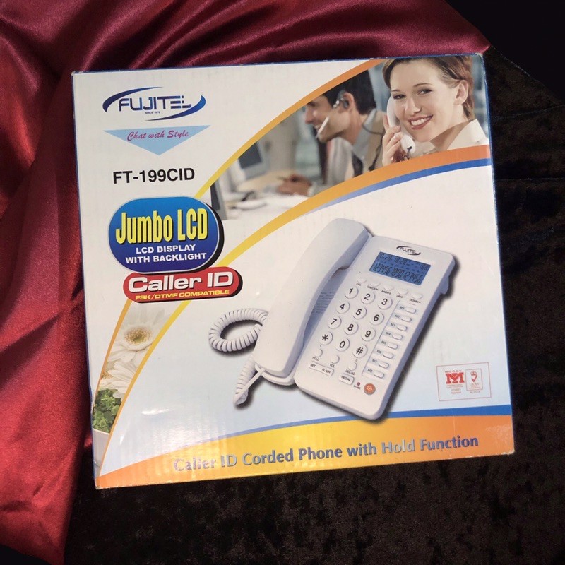 Fujitel รุ่น FT-048 รุ่น FT-199 โทรศัพท์บ้าน โทรศัพท์สำนัโทรศัพท์ แบบมีจอ ล็อคได้ FUJITEL ...