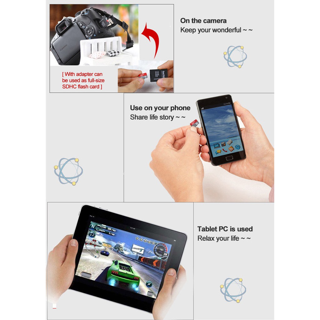 A1 Memory Card Class 10 100MBs SD Card 128GB TF Crad Micro SD Card SDA1 ...