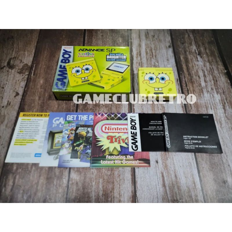 Gameboy Advance SP Brighter spongebob Limited | Shopee Thailand