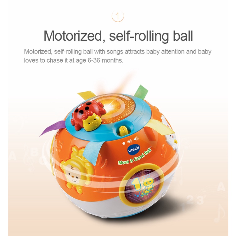 VTech Move Crawl Ball วีเทค ของเล่นลูกบอลหัดคลาน ของเล่นเด็ก 6 9 12 ...