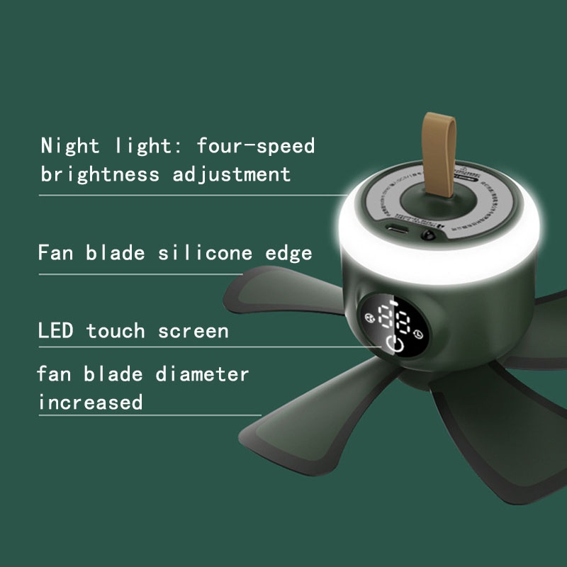 Lithium battery mini ceiling fan Tent fan dormitory ceiling fan 8000mAh ...