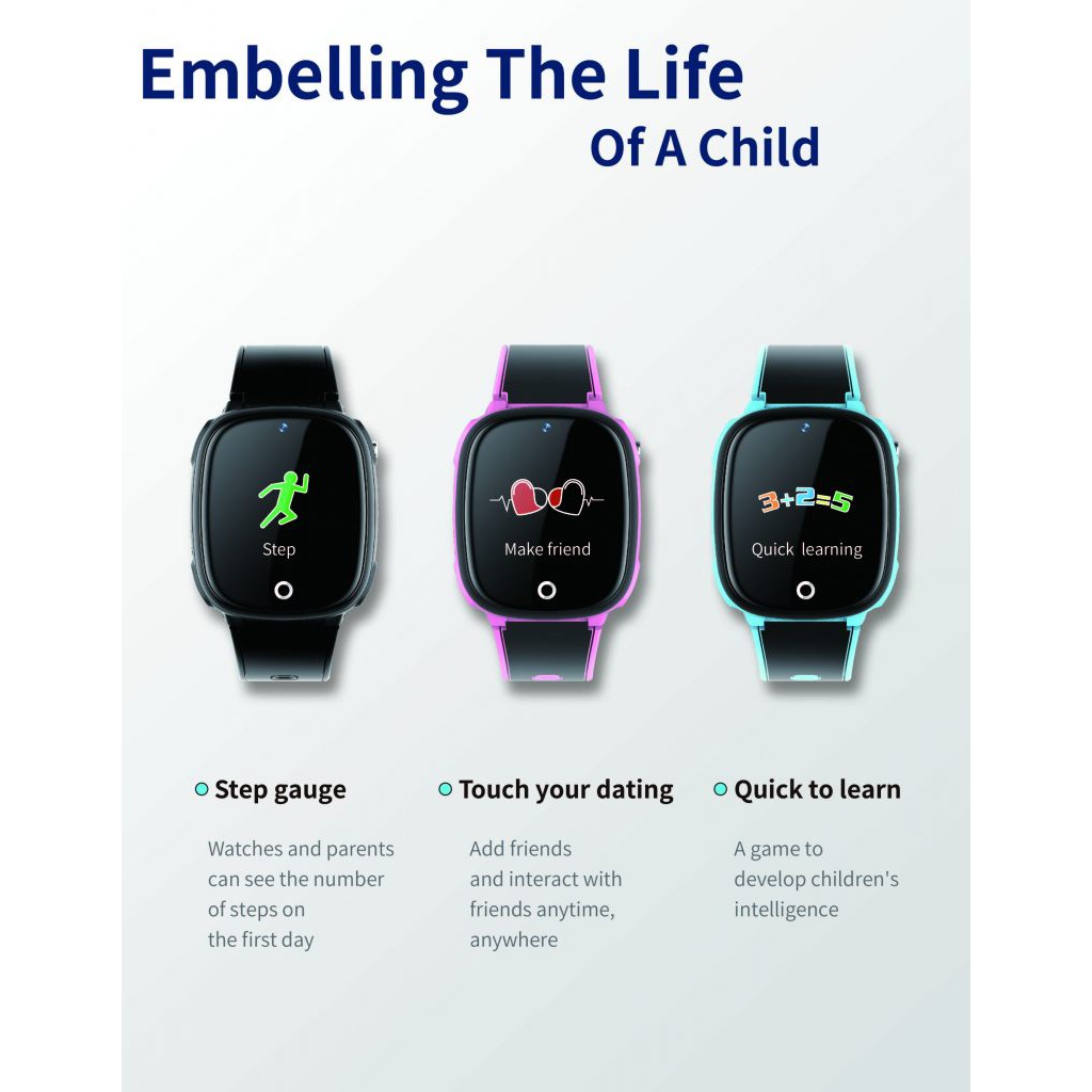 นาฬิกาเด็ก HW11 เมนูภาษาไทย ใส่ซิม โทรฯได้ กันน้ำ IP67 GPS แท้ ติดตามตำแหน่งตรงกว่าทุกรุ่น ...