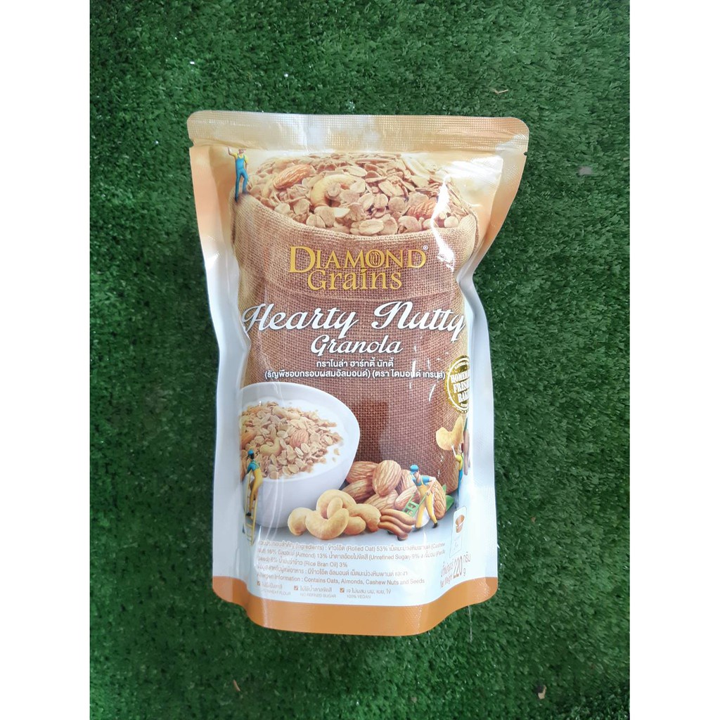 Diamond Grains (ไดมอนด์เกรน) กราโนล่า สูตร Original Granola ขนาด 220 ...