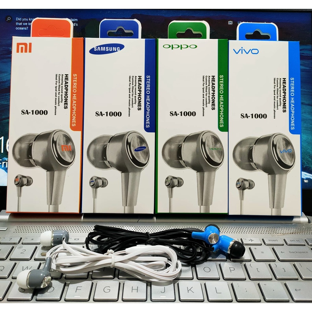 Xiaomi SA-1000 ชุดหูฟัง BASS แฮนด์ฟรี REDMI SA1000 BASS หูฟัง XIAOMI ...