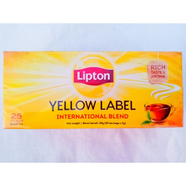 ชาลิปตัน lipton 1 กล่อง มี 25 ซอง | Shopee Thailand