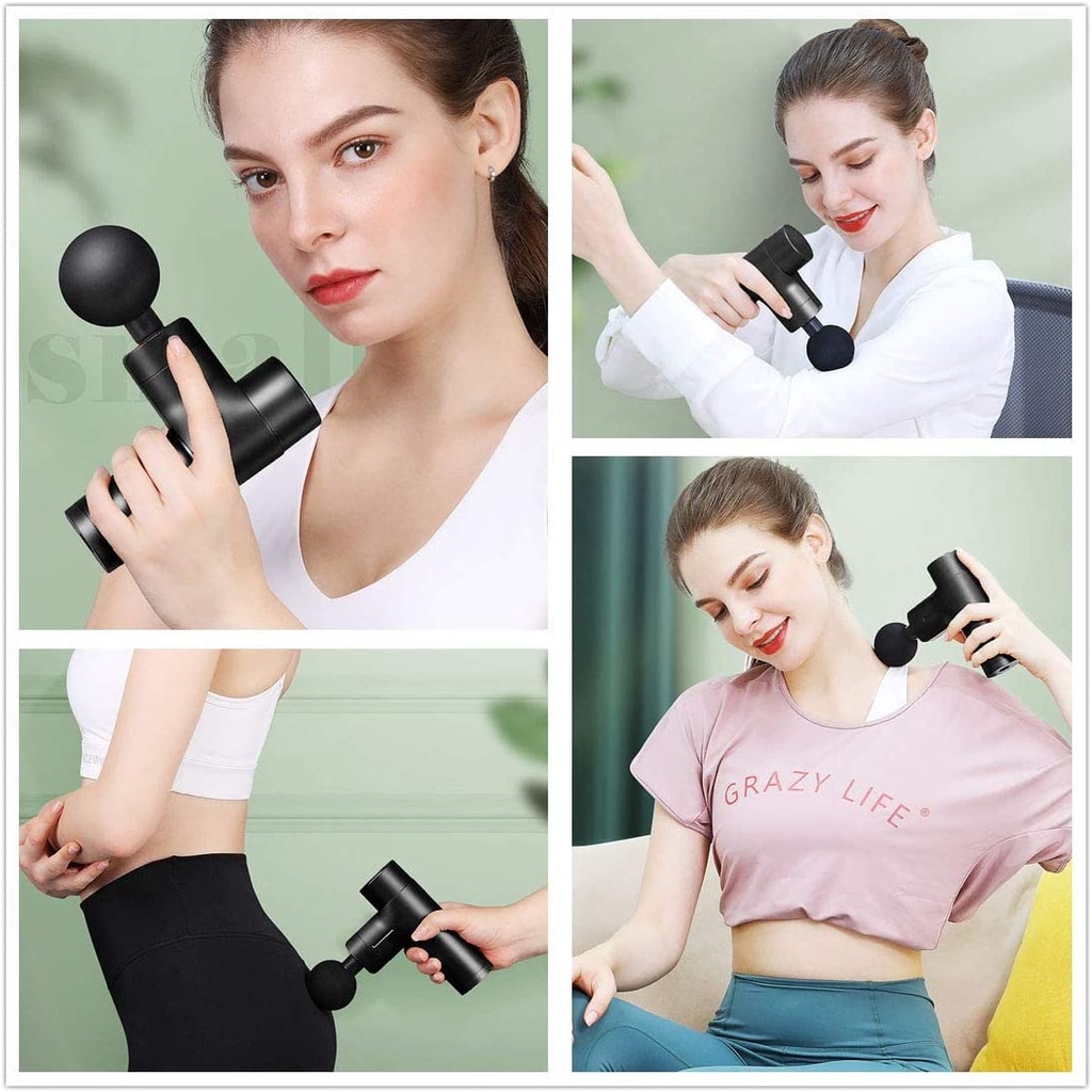 Arsimiss Portable Mini Massage Gun USB Quiet Deep Tissue Back Massager ...