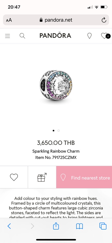 Pandora multi color radiant charm แท้ 100 - pandoradd - ThaiPick