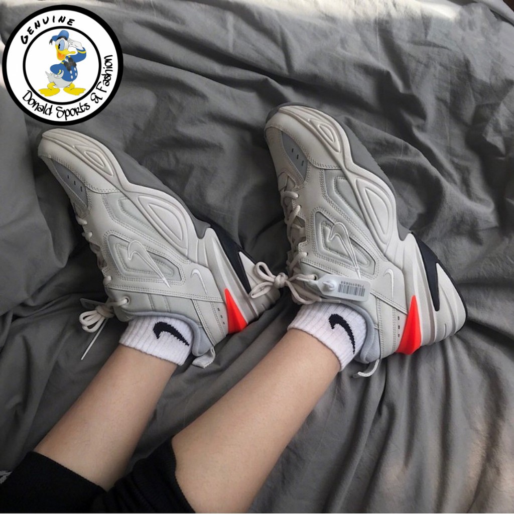 Nike AIR Monarch M2 K tekno รองเท้าผ้าใบลำลองสีดำสีเทาไซส์ 36-4 ...