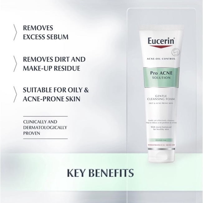 Exp102023 Eucerin Pro Acne Solution Soft Cleansing Foam 150 g (ยูเซอริน ...