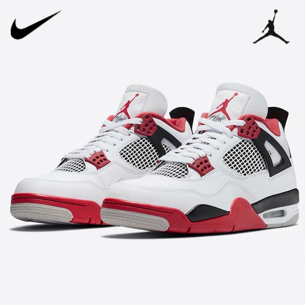2021Nike AJ4 AIR JORDAN 4 sports fashion couple casual shock absorption ...
